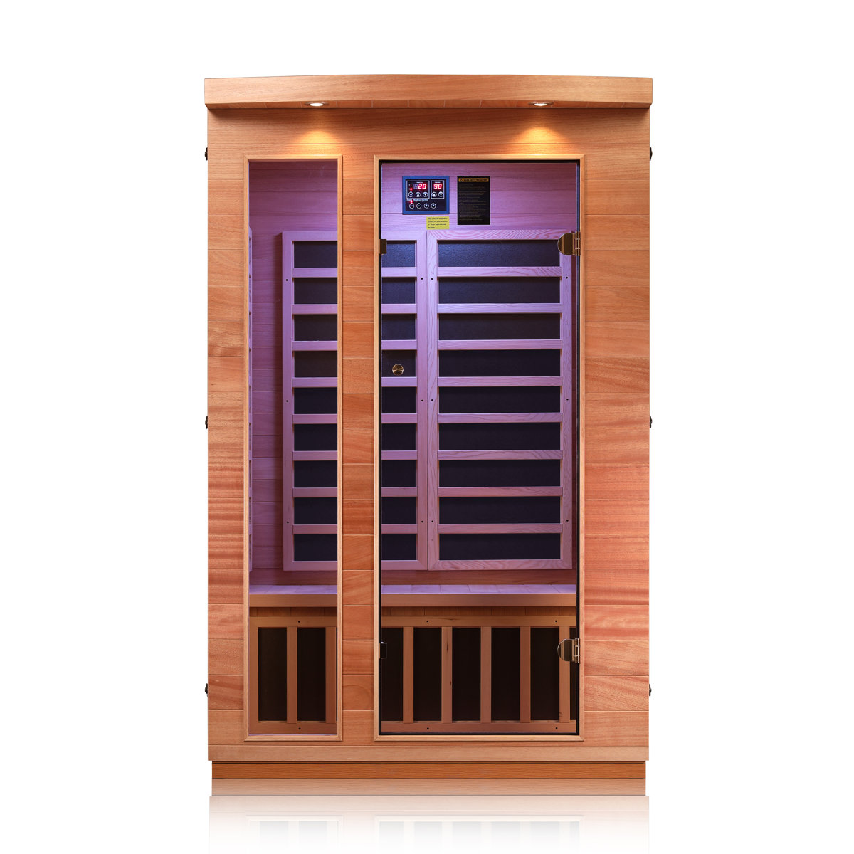 royal saunas hongyuan Hongyuan 2 Person Indoor Bluetooth Low EMF FAR Infrared Sauna In Okoume ...